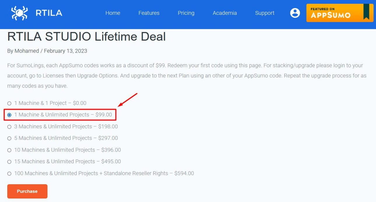 AppSumo Codes Redemption | RTILA Web Business Automation