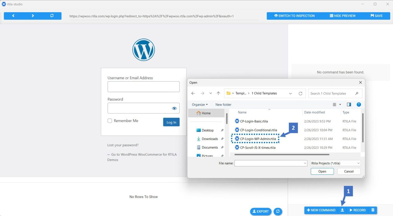 Child Projects | RTILA Web Business Automation