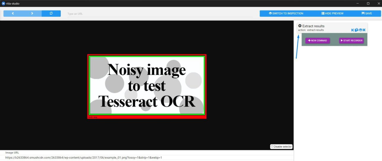 OCR Feature: read text from images – RTILA Web Business Automation