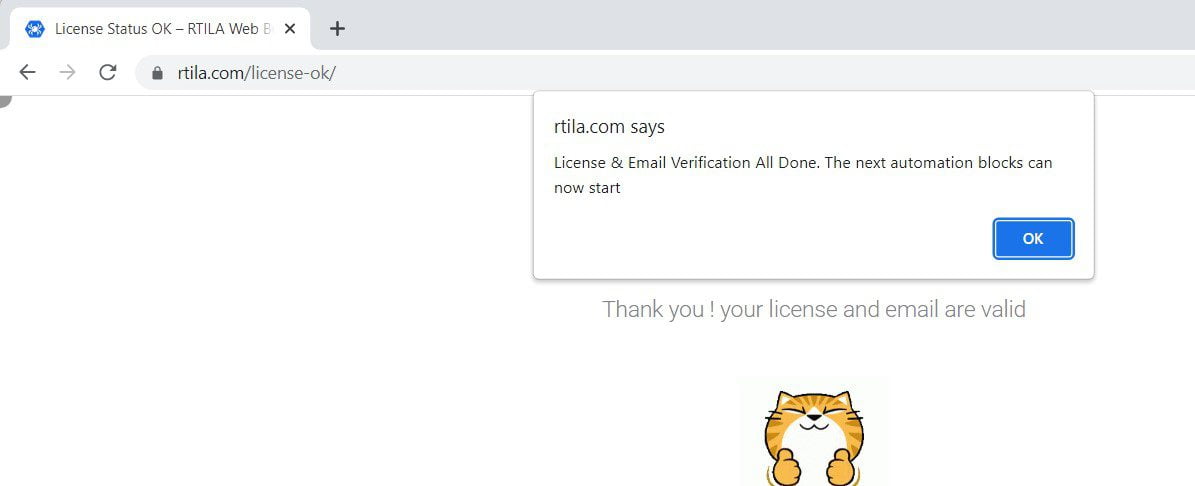 License Check for Standalone Executables | RTILA Web Business Automation