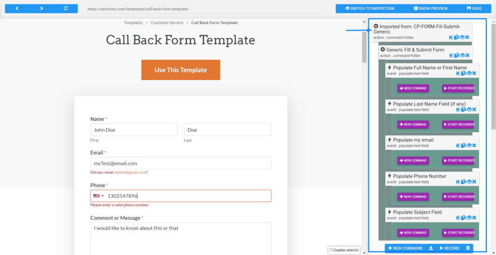 How To Fill a Form Using Generic Form Filler Child-Project | RTILA Web Business Automation