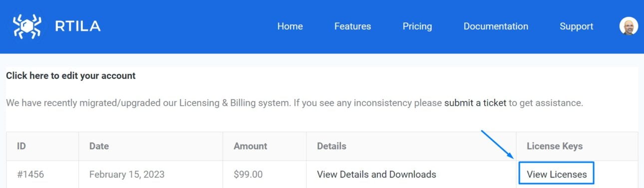 Upgrade a License | RTILA Web Business Automation
