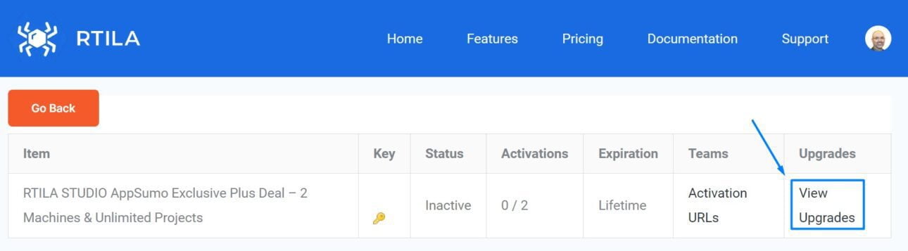 Upgrade a License | RTILA Web Business Automation