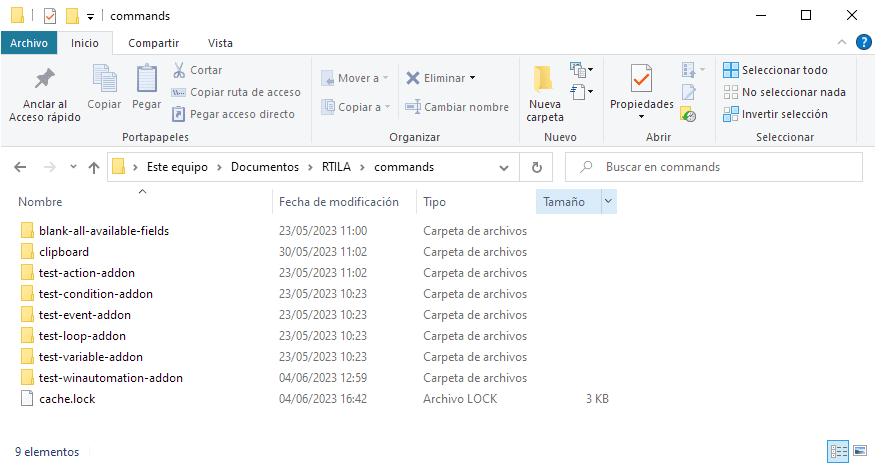 Custom Commands Rtila Web Business Automation