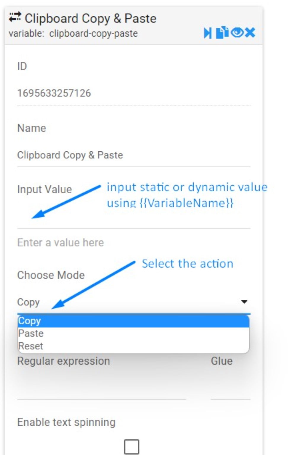 Custom Commands Rtila Web Business Automation