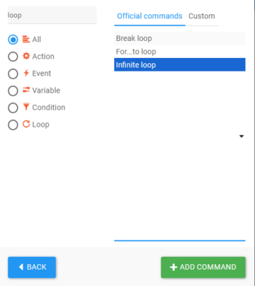 Infinite Loop Command | RTILA Web Business Automation