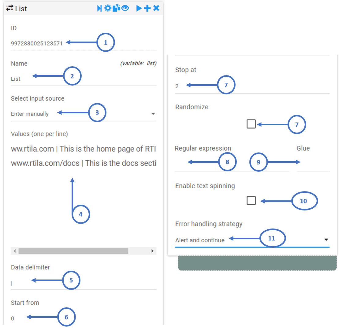 List Command | RTILA Web Business Automation